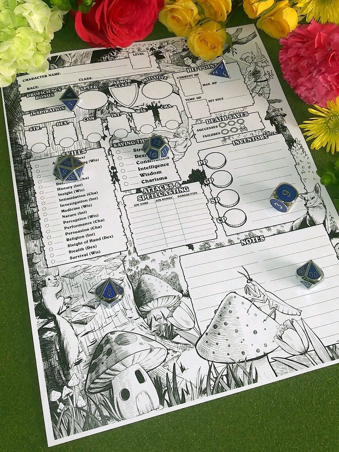 Feywild D&D 5e Character Sheet Feat Fairies and Fey Animals - Etsy UK