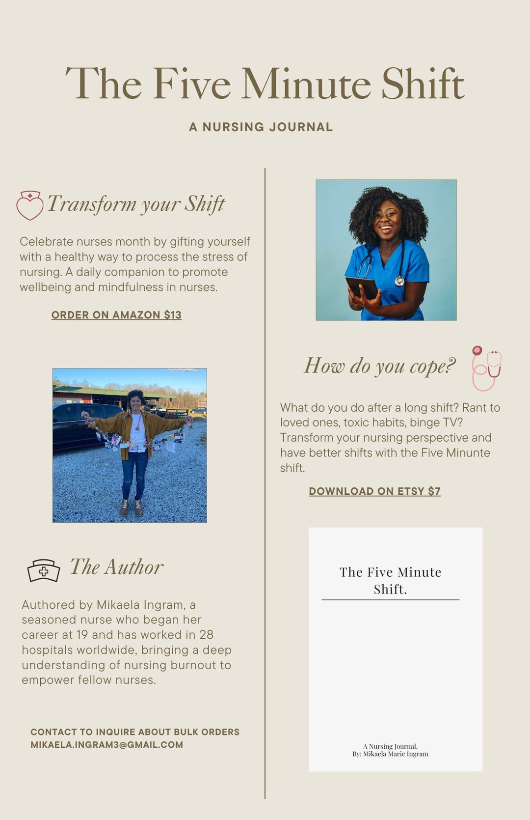 The Five Minute Shift - A Journal for Nurses to Transform Your Career ...