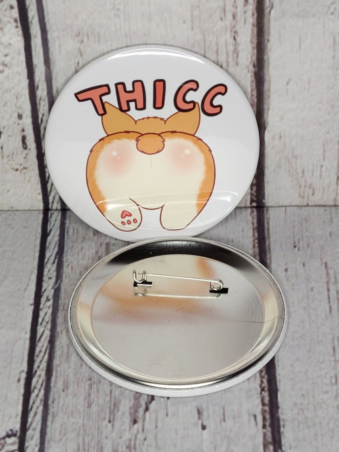 THICC Corgi Button - Etsy