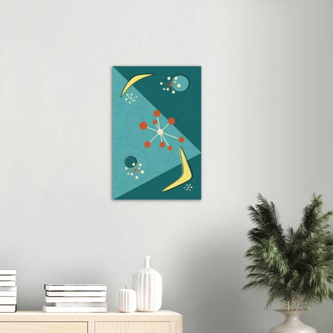 Atomic Age Inspired Minimalist Poster Premium Matte Archival - Etsy