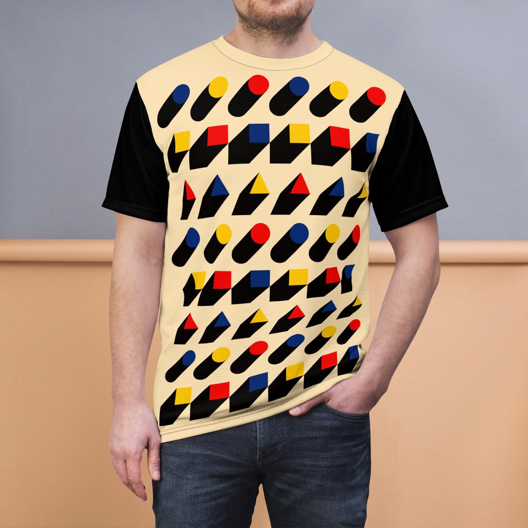 Bauhaus T-shirt: Minimalist Mondrian Design, Unisex Crewneck - Etsy