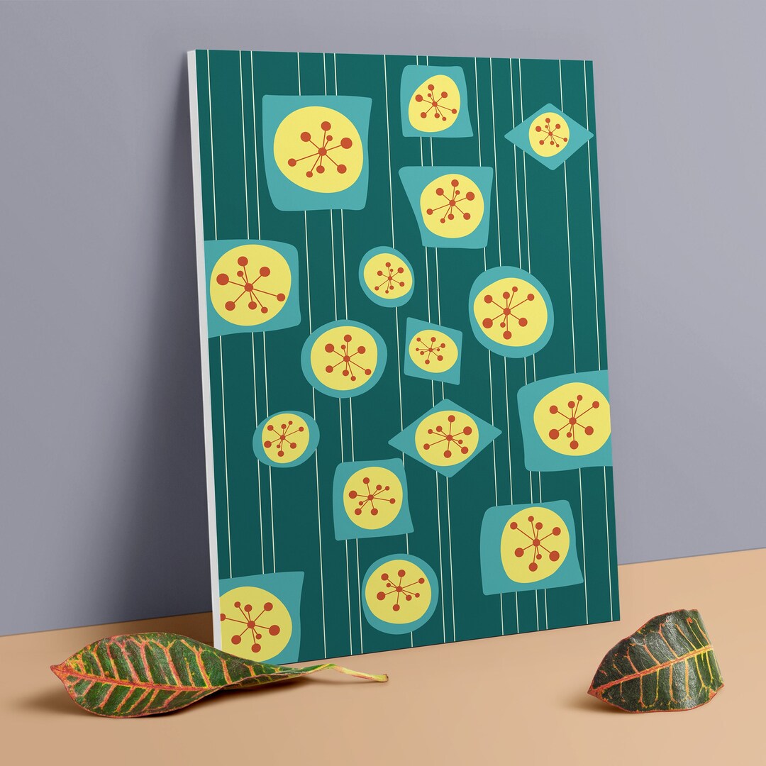 Atomic Age Inspired Minimalist Poster Premium PVC Foam Board - Etsy