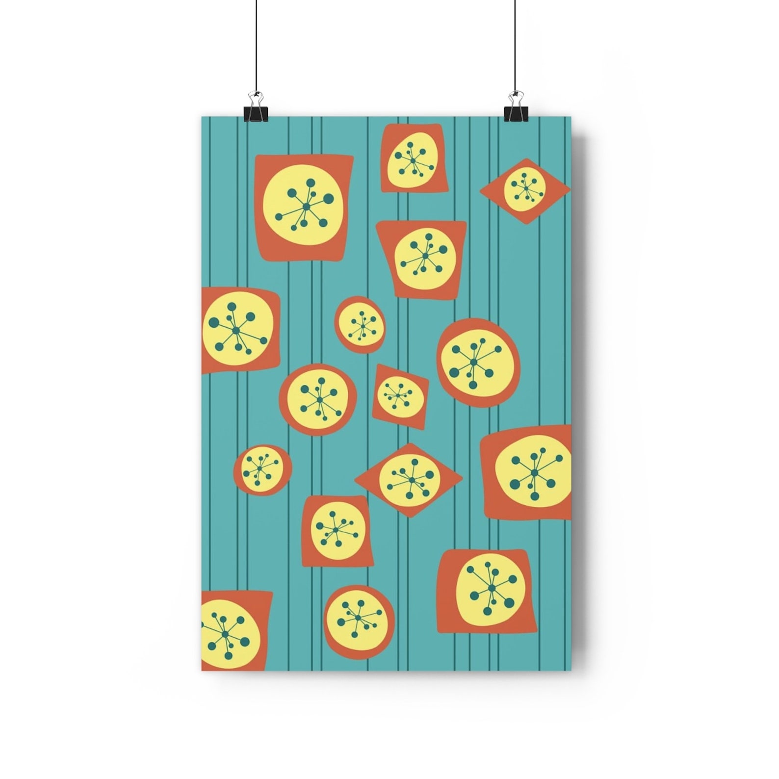 Atomic Age 1960s Mid Century Modern Poster Set Digital - Etsy