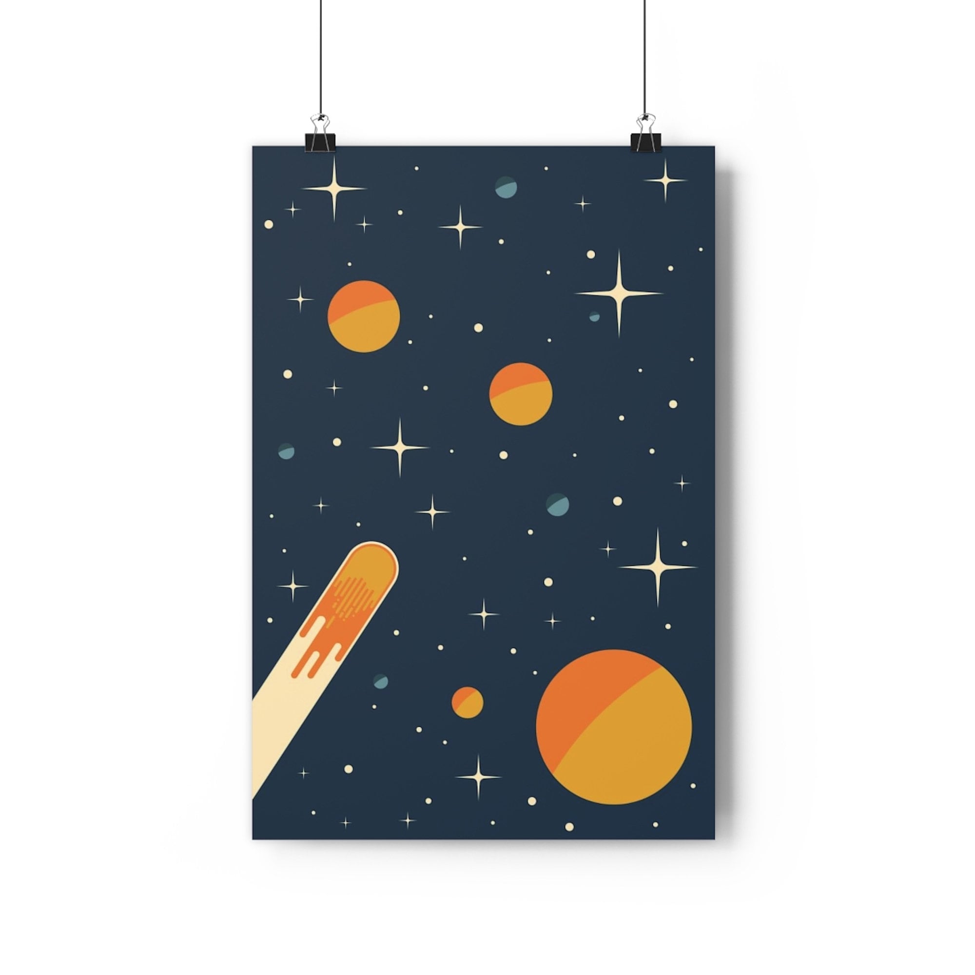 Minimalist Outer Space Theme Poster Digital Download Flat Design ...