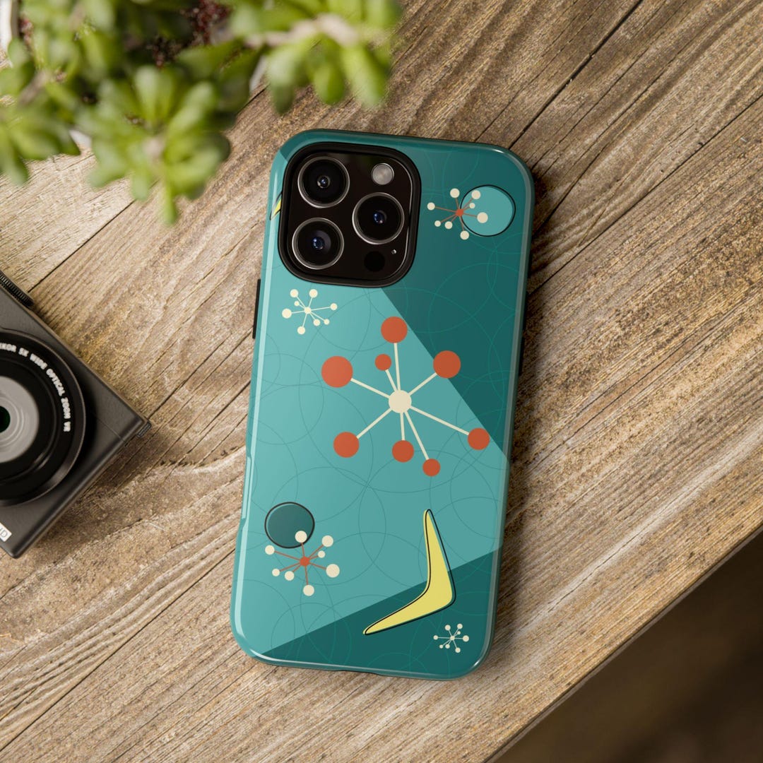 1960s Atomic Age Mid-Century Minimalist Abstract Custom Cell Phone Case ...