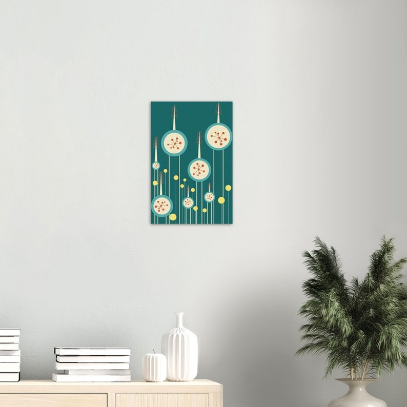 1960s Atomic Age Inspired Minimalist Poster Premium Matte Archival ...