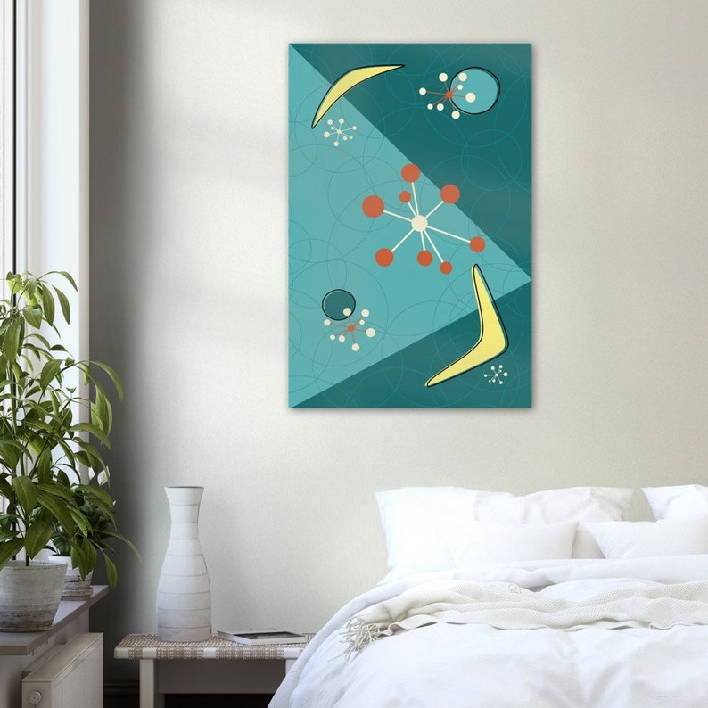 Atomic Age Inspired Minimalist Poster Premium PVC Foam Board - Etsy