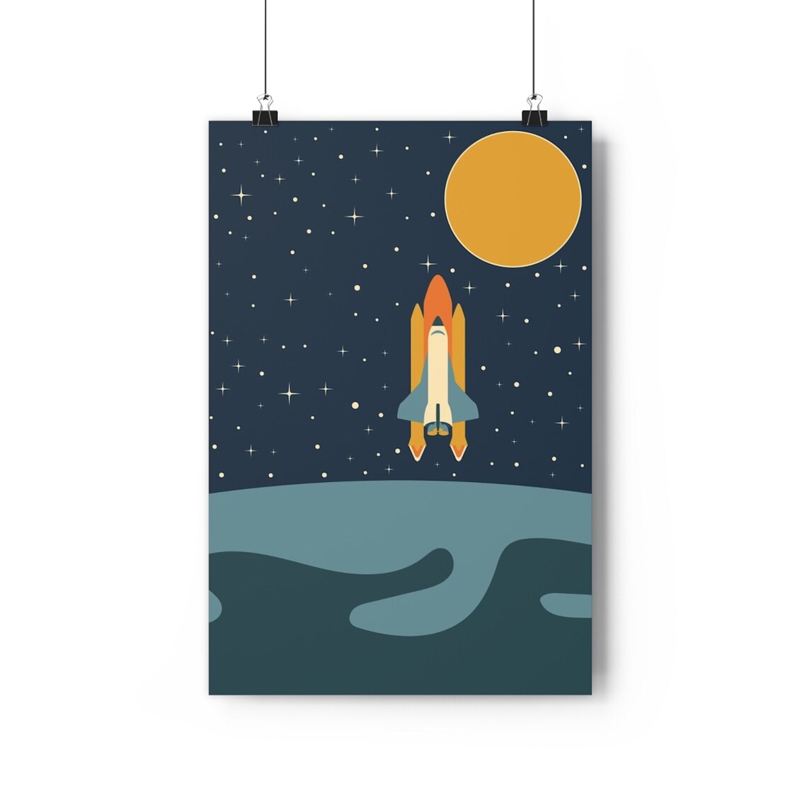 Minimalist Outer Space Theme Poster Digital Download Flat - Etsy