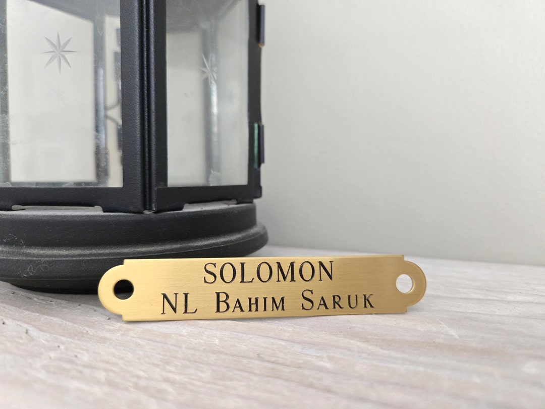 HALTER PLATE Medium BRASS, Equine, Custom Engraved, Solid, Made to ...