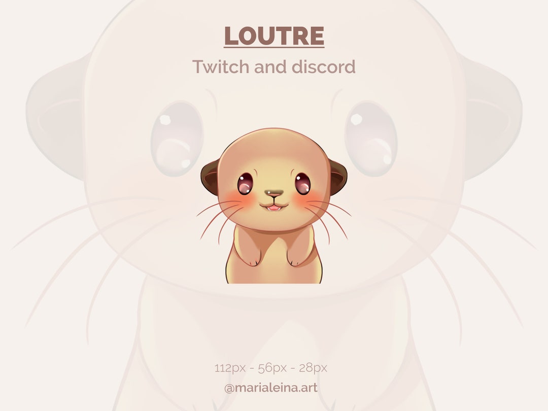 Cute Otter Emote for Twitch Adorable Animal Emoticon Downloadable ...