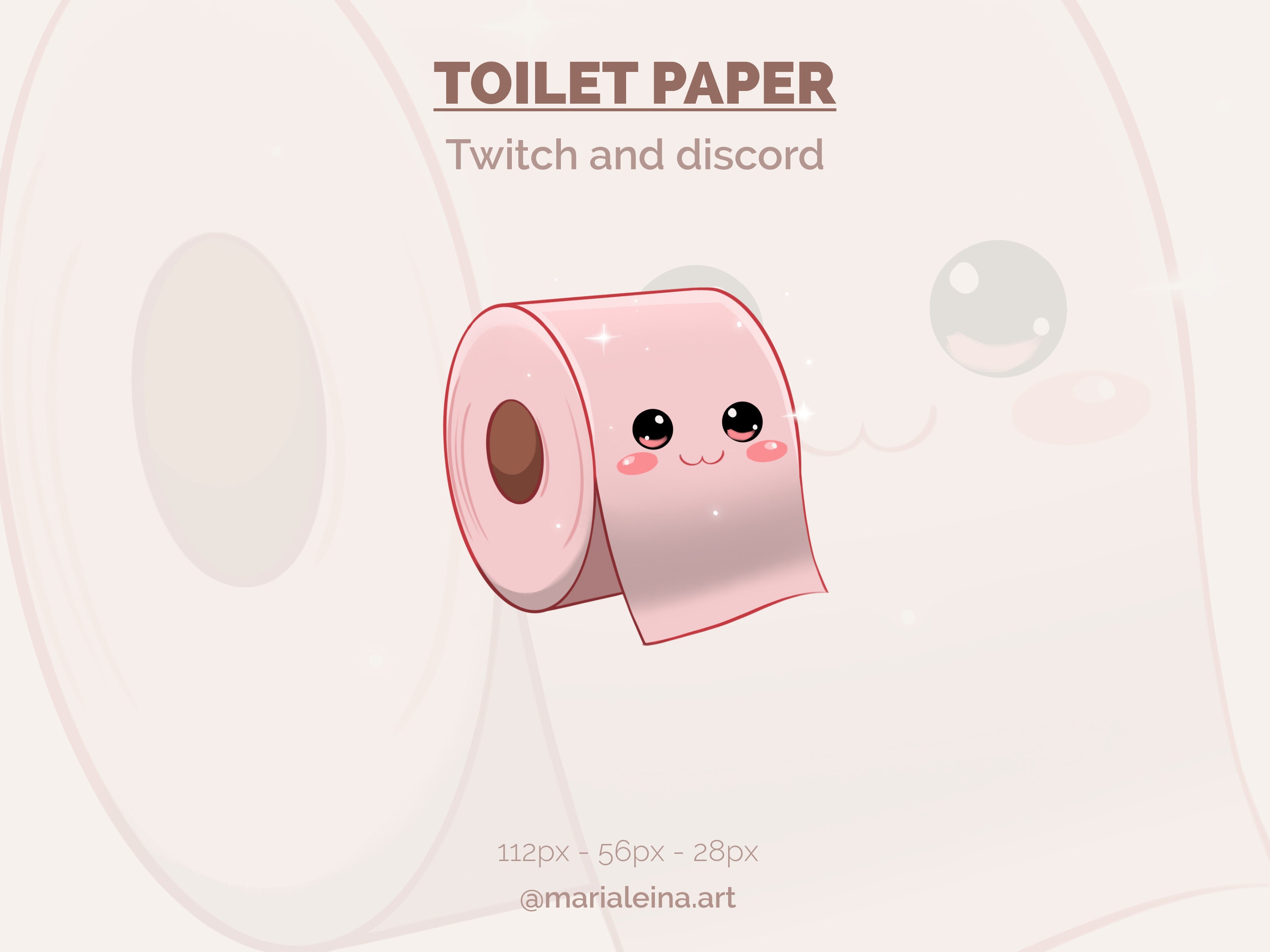 Toilet Paper Emote for Twitch Funny Emoticon Downloadable Digital Emote ...