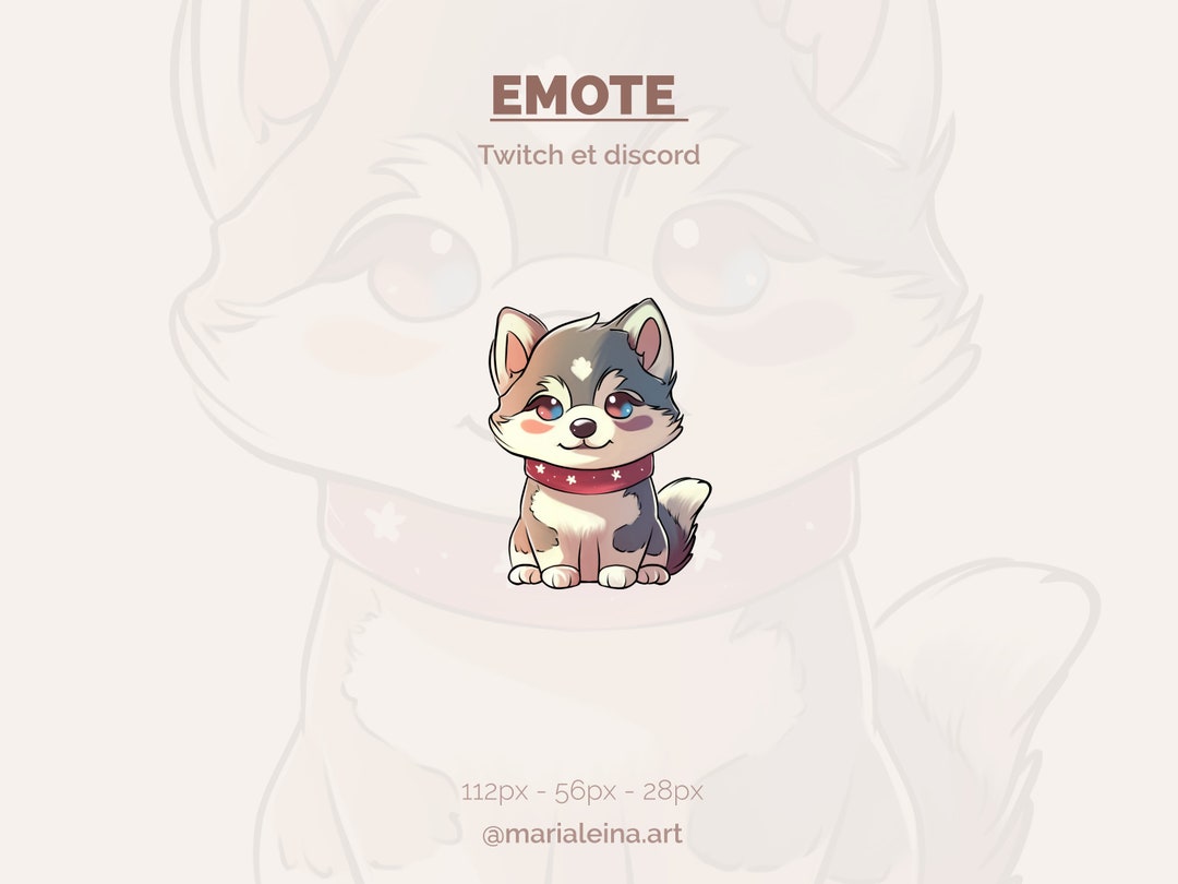 Little Dog Emote - Husky for Twitch - Cute Emoticon - Downloadable ...