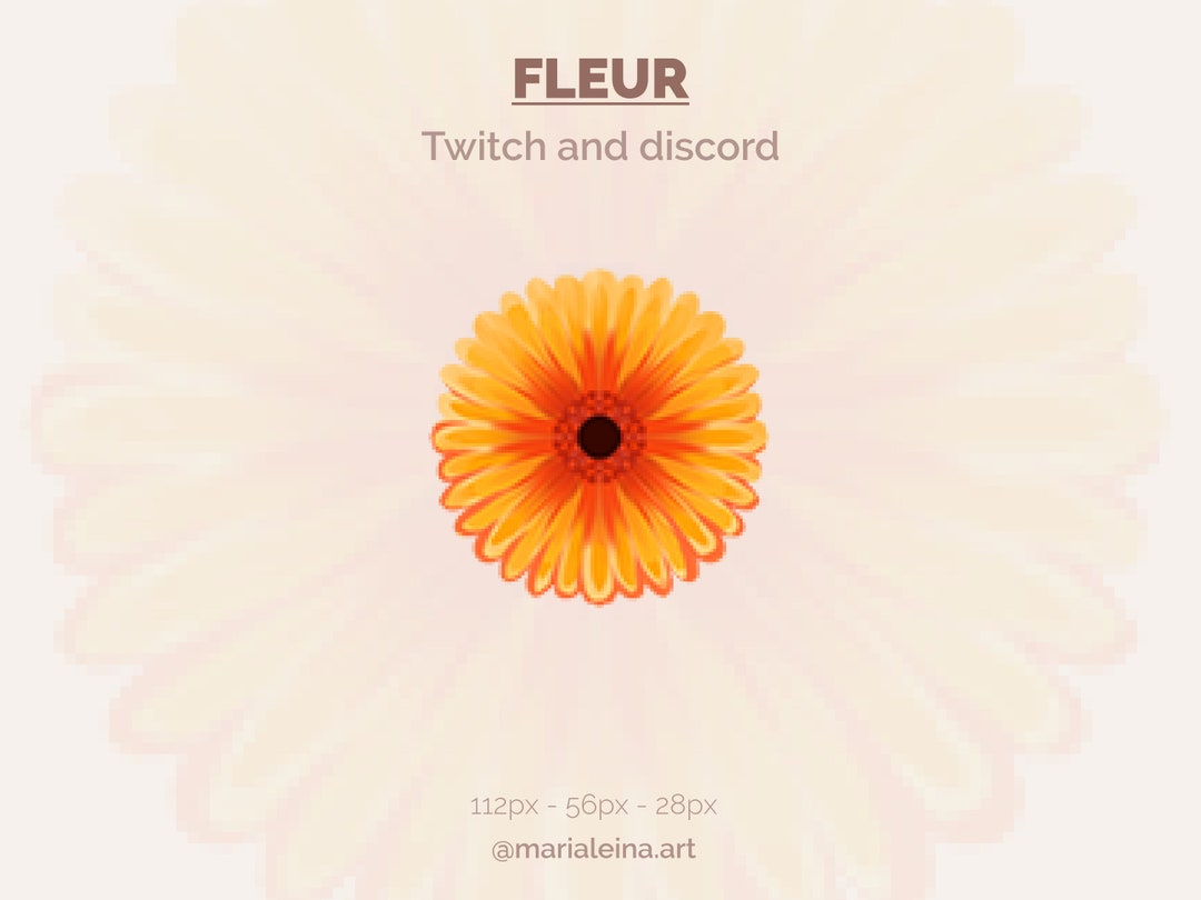 Sunflower Emote for Twitch - Cute Nature Emoticon - Downloadable ...