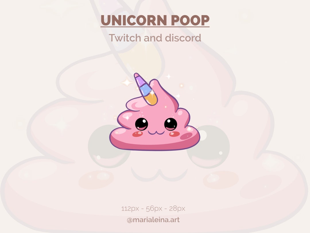 Unicorn Poop Emote for Twitch - Funny and Cute Emoticon - Downloadable ...