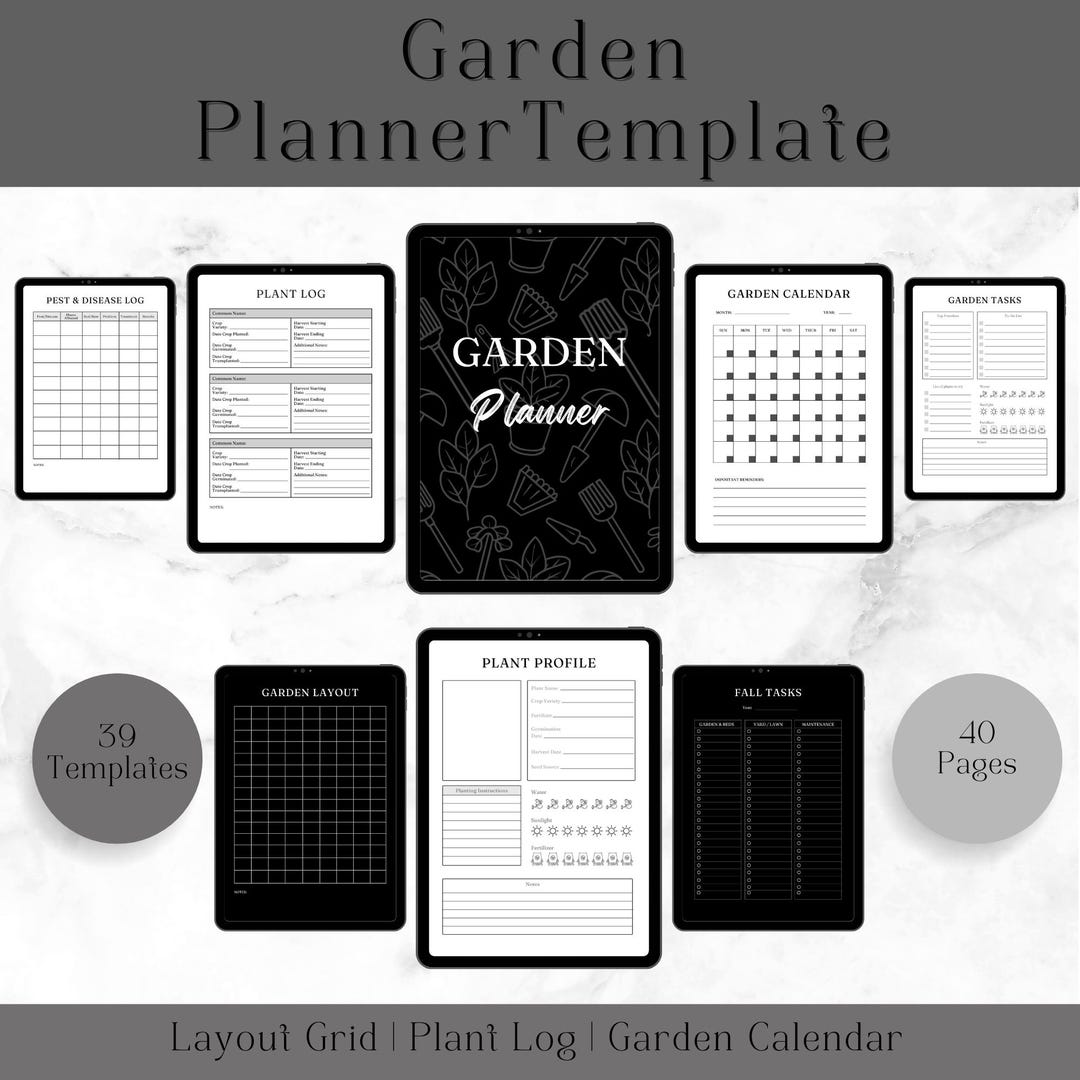 Customizable Garden Planner Template Bundle - Etsy