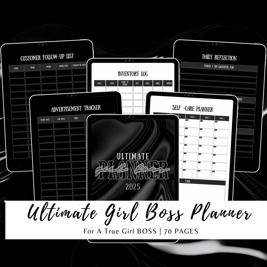 Customizable 2025 Ultimate Girl Boss Planner Template Bundle - Etsy