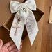 Initial Hand Embroidered Bow, Custom Name Bow, Floral Hair Bow, Baby ...