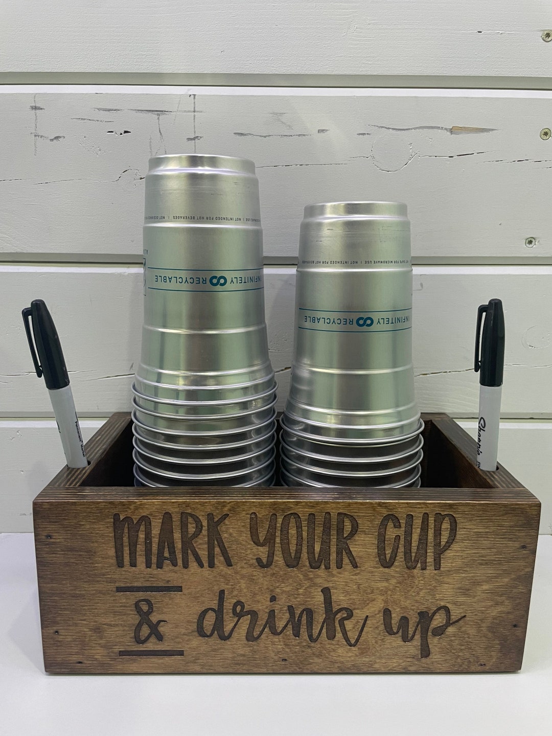 Take a Cup & Drink Up, Reusable Cup Holder, Double Cup Holder, Party ...