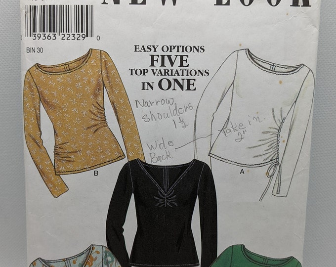 199os New Look Simplicity Sewing Pattern 6817 Misses' Pullover Tops ...