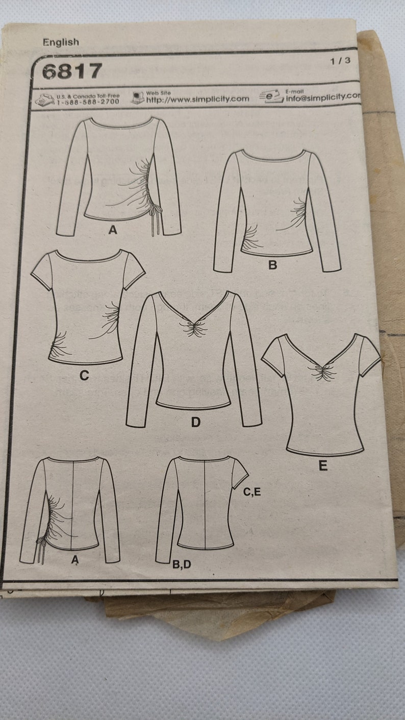 199os New Look Simplicity Sewing Pattern 6817 Misses' - Etsy