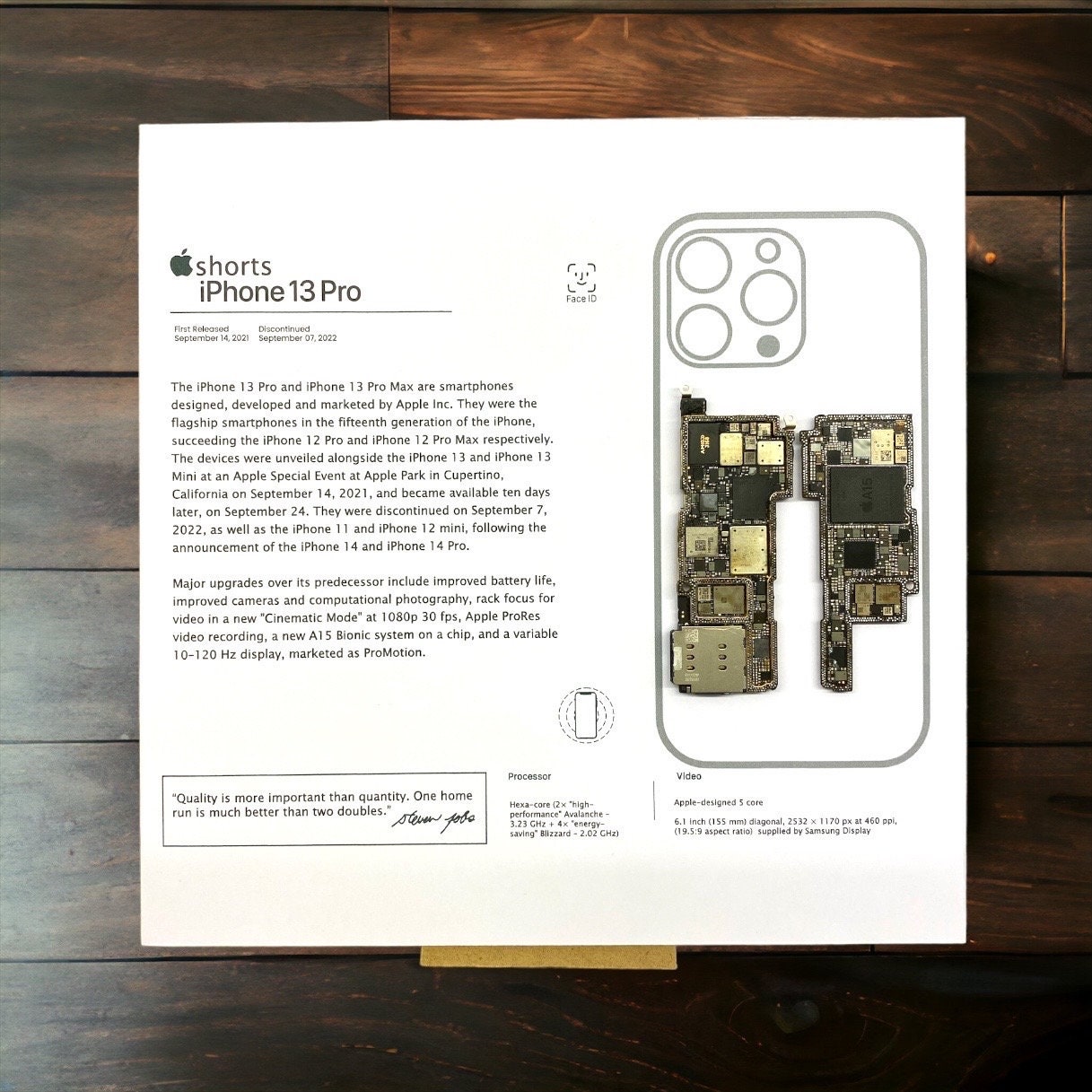 Apple iPhone 13 Pro Teardown Template Shorts Photo Frame Gift - Etsy