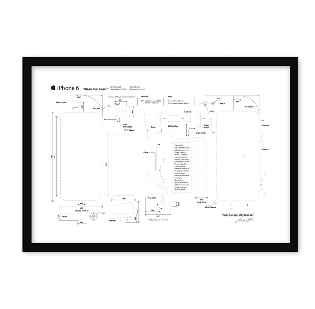 Apple IPhone 6 Teardown Template Frame Etsy