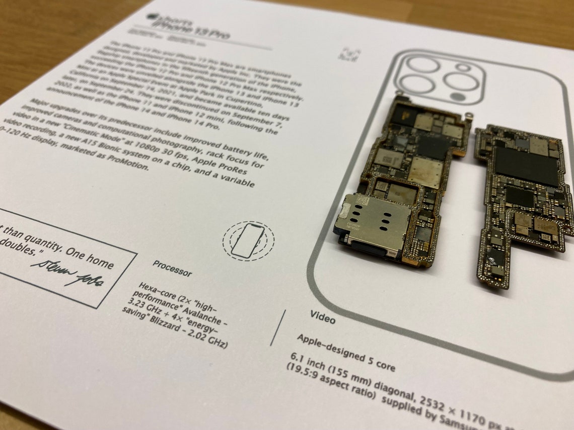 Apple iPhone 13 Pro Teardown Template Shorts Photo Frame Gift - Etsy