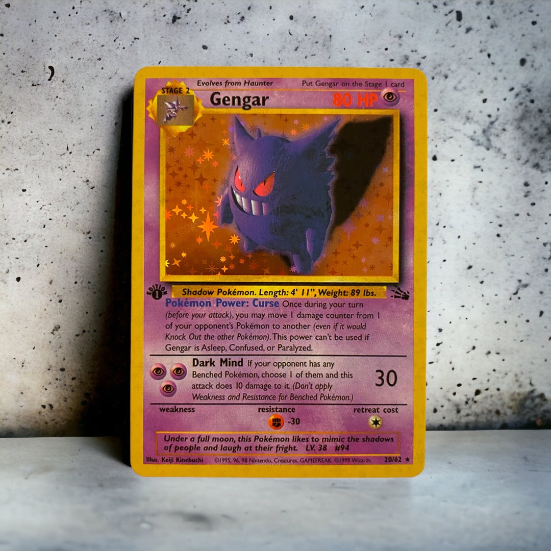 Gengar Pokemon 1st Edition Holo Proxy Card - Etsy