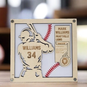 Personalized Baseball Sign, 3D Baseball Sign, Baseball Senior Gift ...