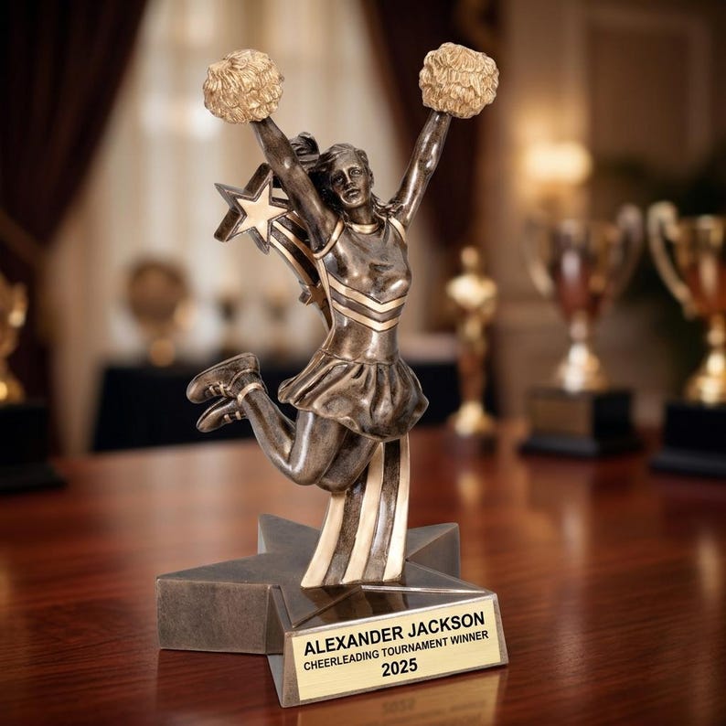 Cheerleading Award Trophy | Personalized Gift | Custom Engraved ...