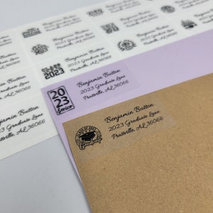 Graduation Return Address Labels - 2025 Graduation Stickers - Clear ...