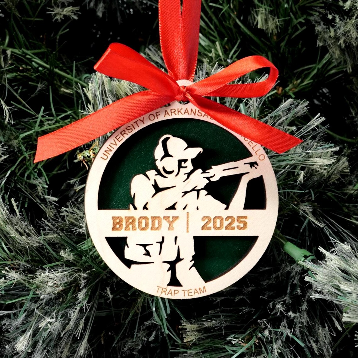 Personalized Clay Shooting Christmas Ornament Gift for Skeet Shooter ...