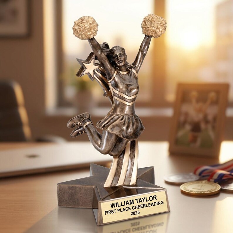 Cheerleading Award Trophy | Personalized Gift | Custom Engraved ...