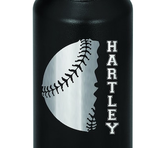 Personalized Baseball Water Bottles - Custom Engraved 32oz Stainless ...