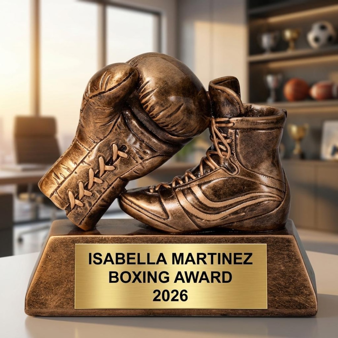 Boxing Award Trophy | Personalized | Custom Engraved | Boxing Glove ...