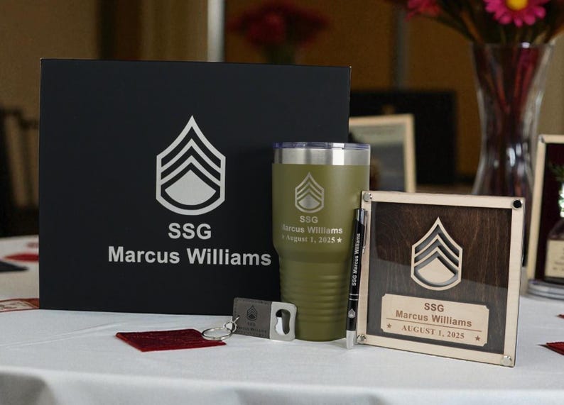 US Army Promotion Gift Box, Military Promotion Gift Set for Officer or ...