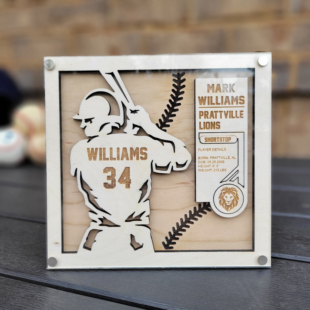 Personalized Baseball Sign, 3D Baseball Sign, Baseball Senior Gift ...