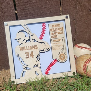 Personalized Baseball Sign, 3D Baseball Sign, Baseball Senior Gift ...