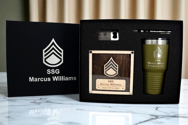 US Army Promotion Gift Box, Military Promotion Gift Set for Officer or ...