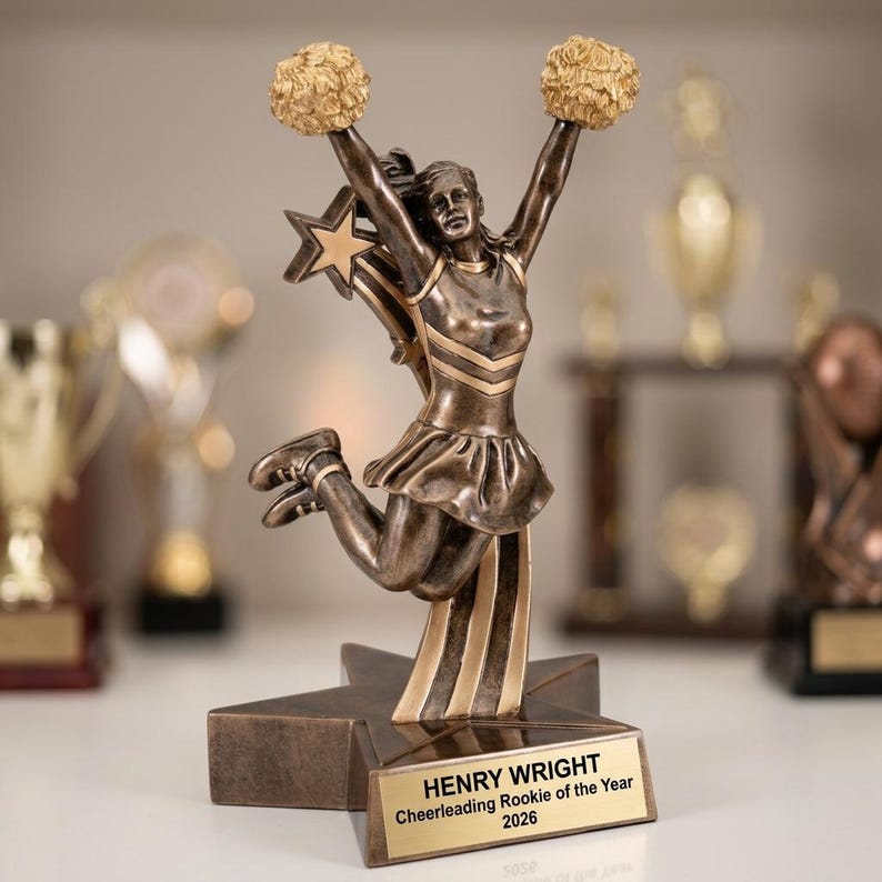 Cheerleading Award Trophy | Personalized Gift | Custom Engraved ...
