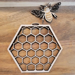 Honeycomb and Bee - Digital File Bundle for Laser Cutters - SVG, AI ...