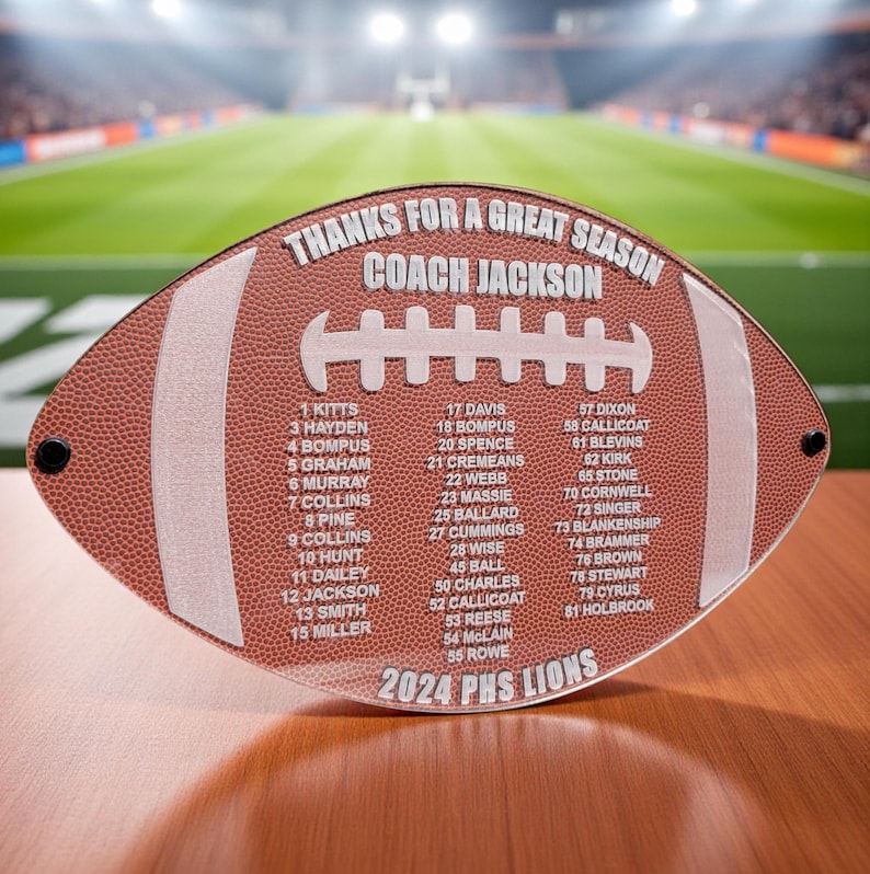 Football Coach Plaque - Personalized Football Coach Appreciation Gift ...
