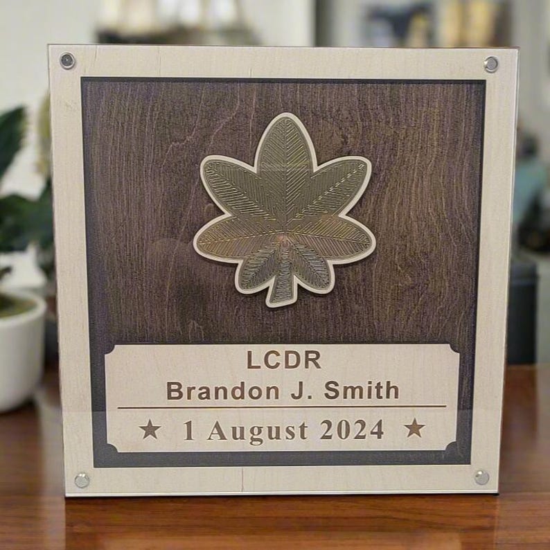 US Navy Retirement Gift Plaque, Military Retirement Gift for Officer or ...