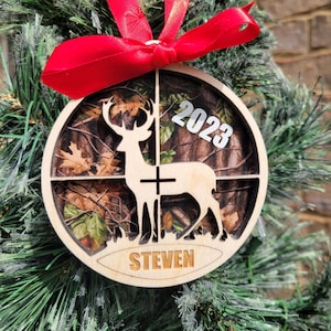 Personalized Hunting Christmas Ornament Gift for Hunter, Hunting ...