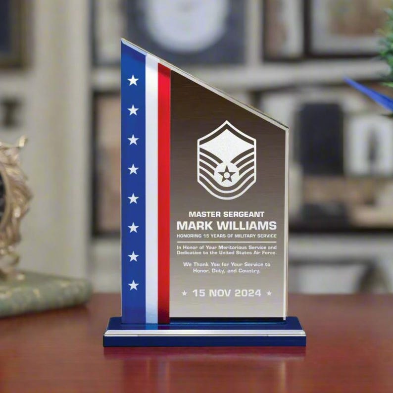 Air Force Promotion Gift Plaque, Military Promotion Gift for Officer or ...