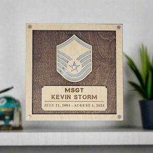 Air Force Retirement Gift Plaque, Military Retirement Gift for Officer ...