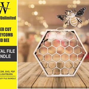 Honeycomb and Bee Digital File Bundle for Laser Cutters - Etsy