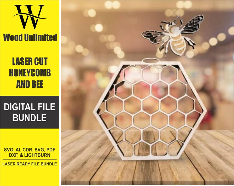 Honeycomb and Bee Digital File Bundle for Laser Cutters - Etsy