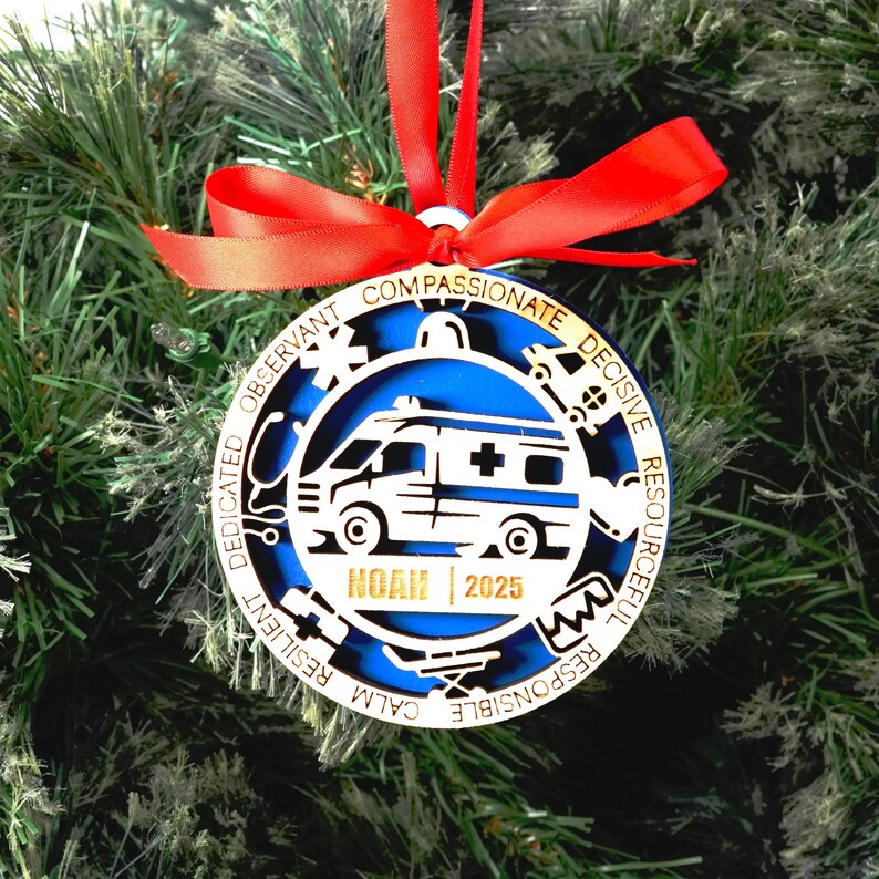 Personalized Paramedic Christmas Ornament – Gift for Paramedic, Emt ...