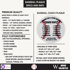 Baseball Coach Plaque - Personalized Baseball Coach Appreciation Gift ...